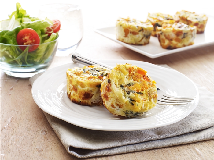 LiveLighter - Healthy Pumpkin & Feta Mini Frittatas Recipe